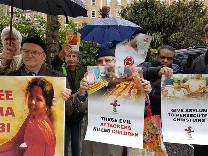 Human Right activists rally for release of Asia Bibi in UK